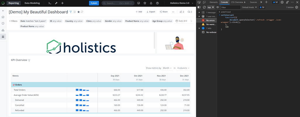 A workaround for the dashboard auto-refresh feature - Tips and Hacks ...