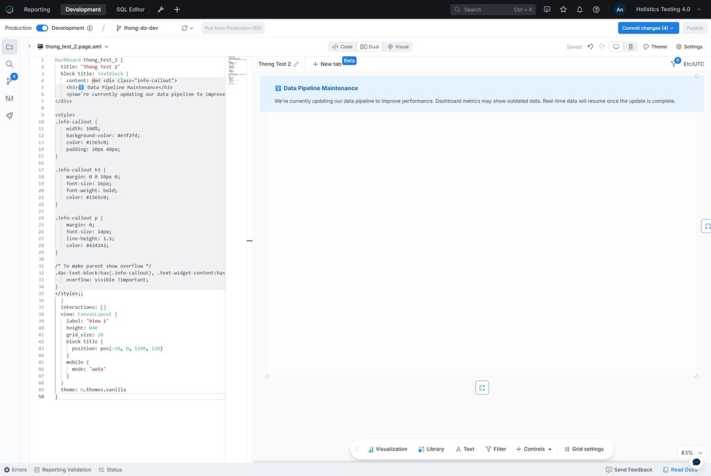 Building a reusable dashboard status callout / announcement block ...
