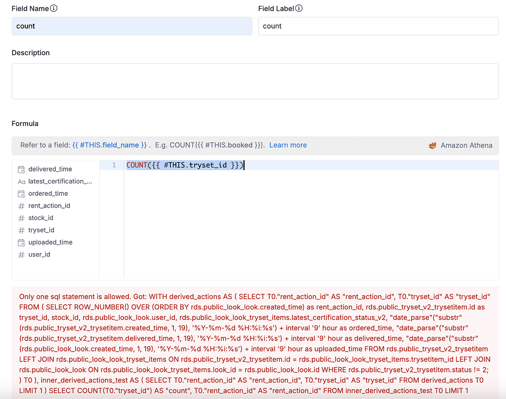 Transformed sql model: multiple sql statement error defining custom function - Ask the Community ...