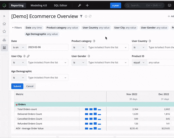 Is There A Way To Add A Filter To Query Data Between Two Dates Ask The Community Holistics 